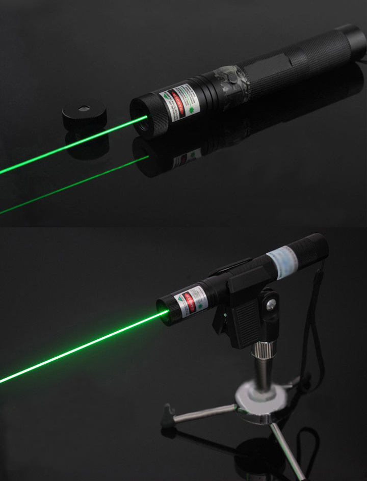 Keychain 2000mW Green Laser Pointer With Safety Key Lock