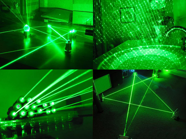 Keychain 2000mW Green Laser Pointer With Safety Key Lock
